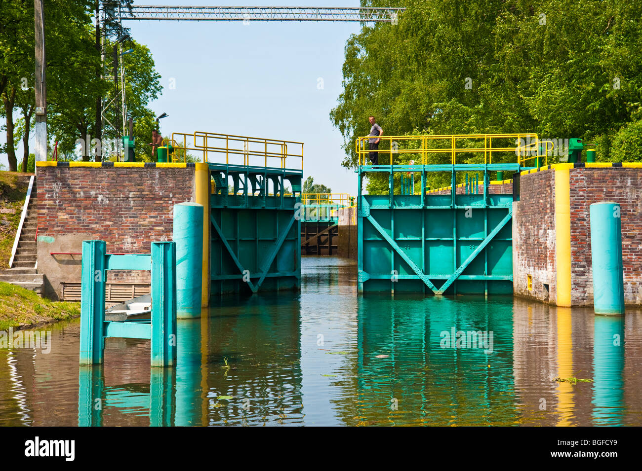 Doors of lock near Makbork on Nogat River, Pomerania, Poland | Schleuse ...