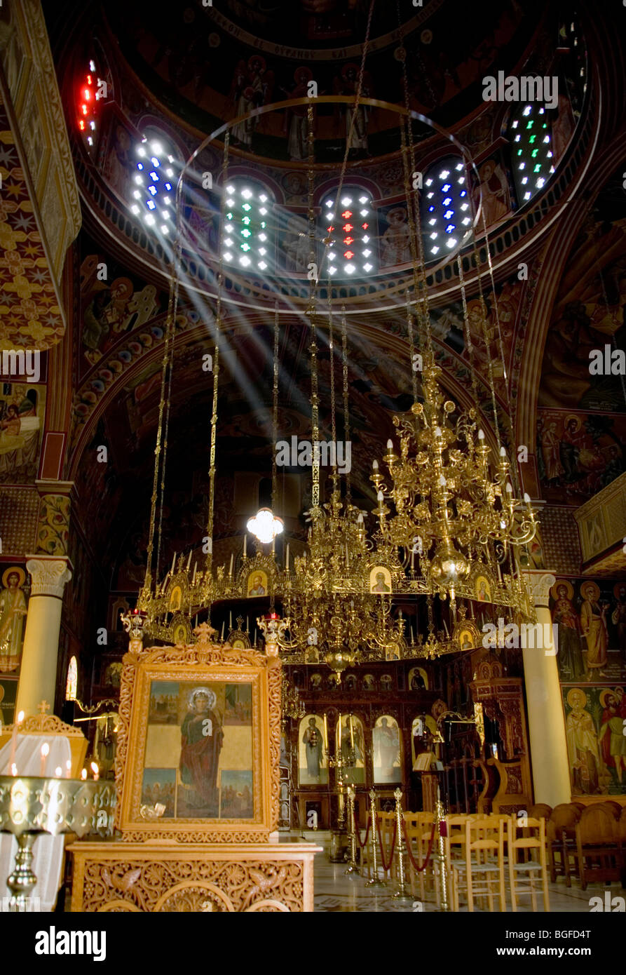 Interior of Greek Orthodox Church Stock Photo - Alamy