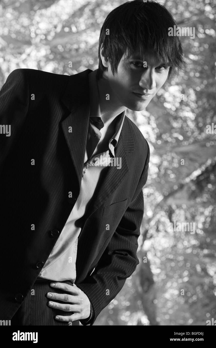 Silver hair man Black and White Stock Photos & Images - Alamy