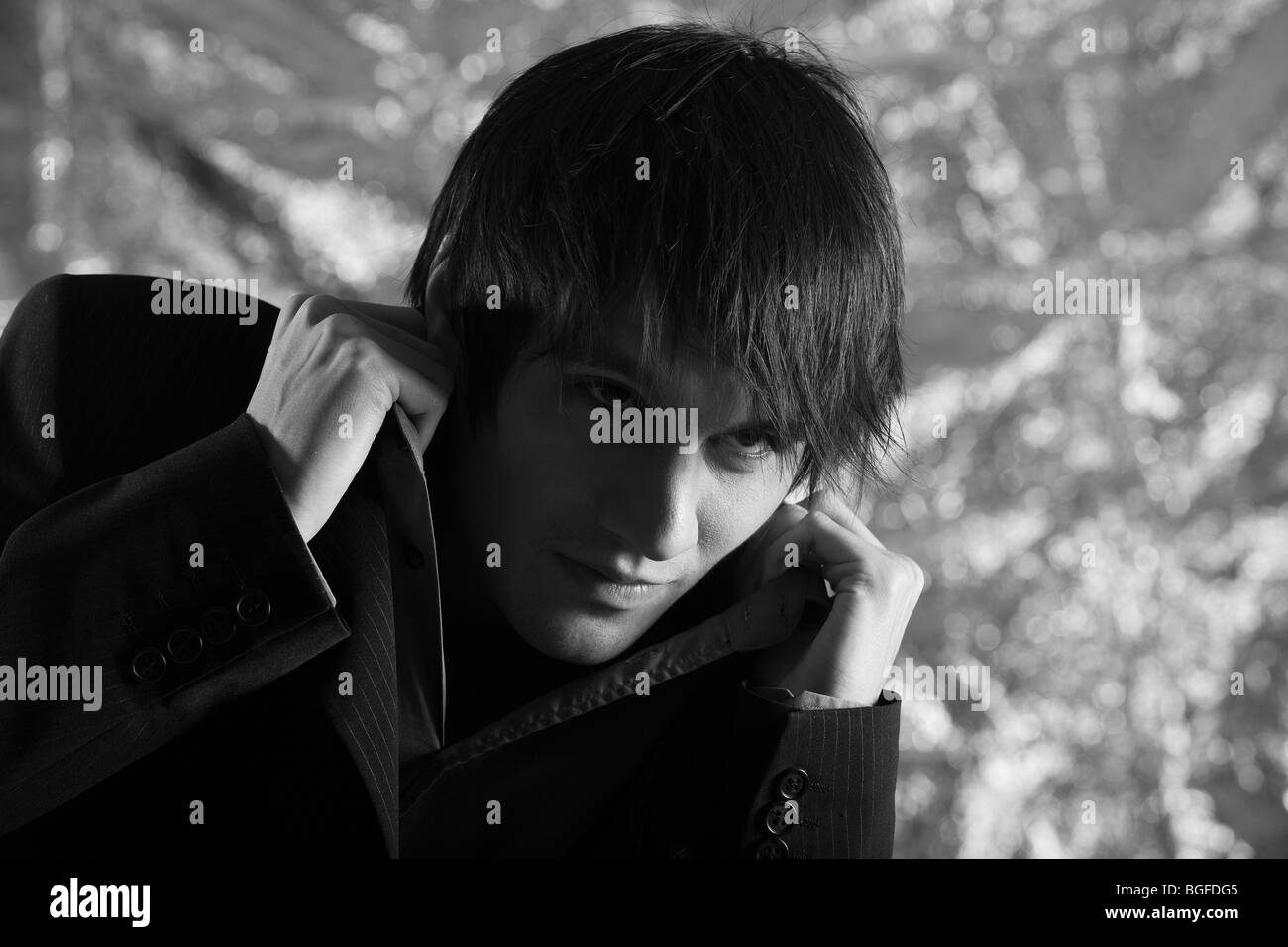 Man shyness not asian not child Black and White Stock Photos & Images ...