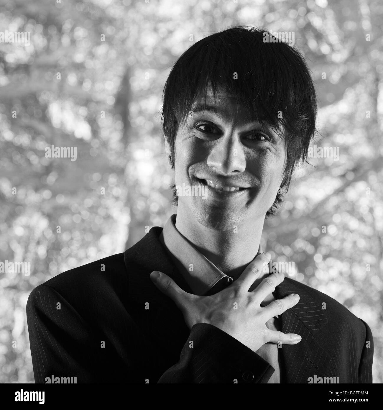 Headshot friendly handsome young Black and White Stock Photos & Images ...