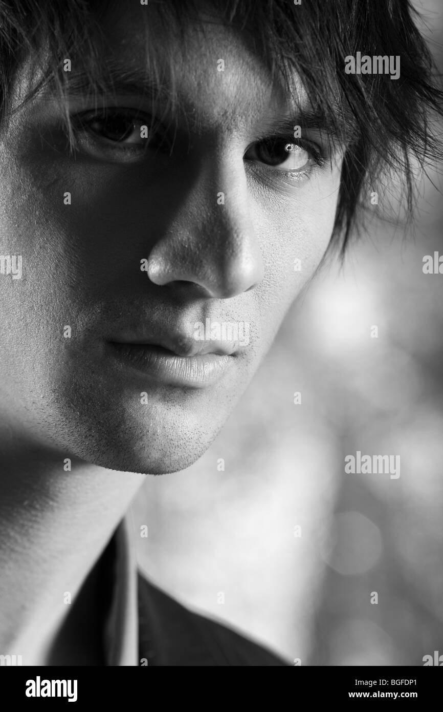 Silver male face hi-res stock photography and images - Alamy