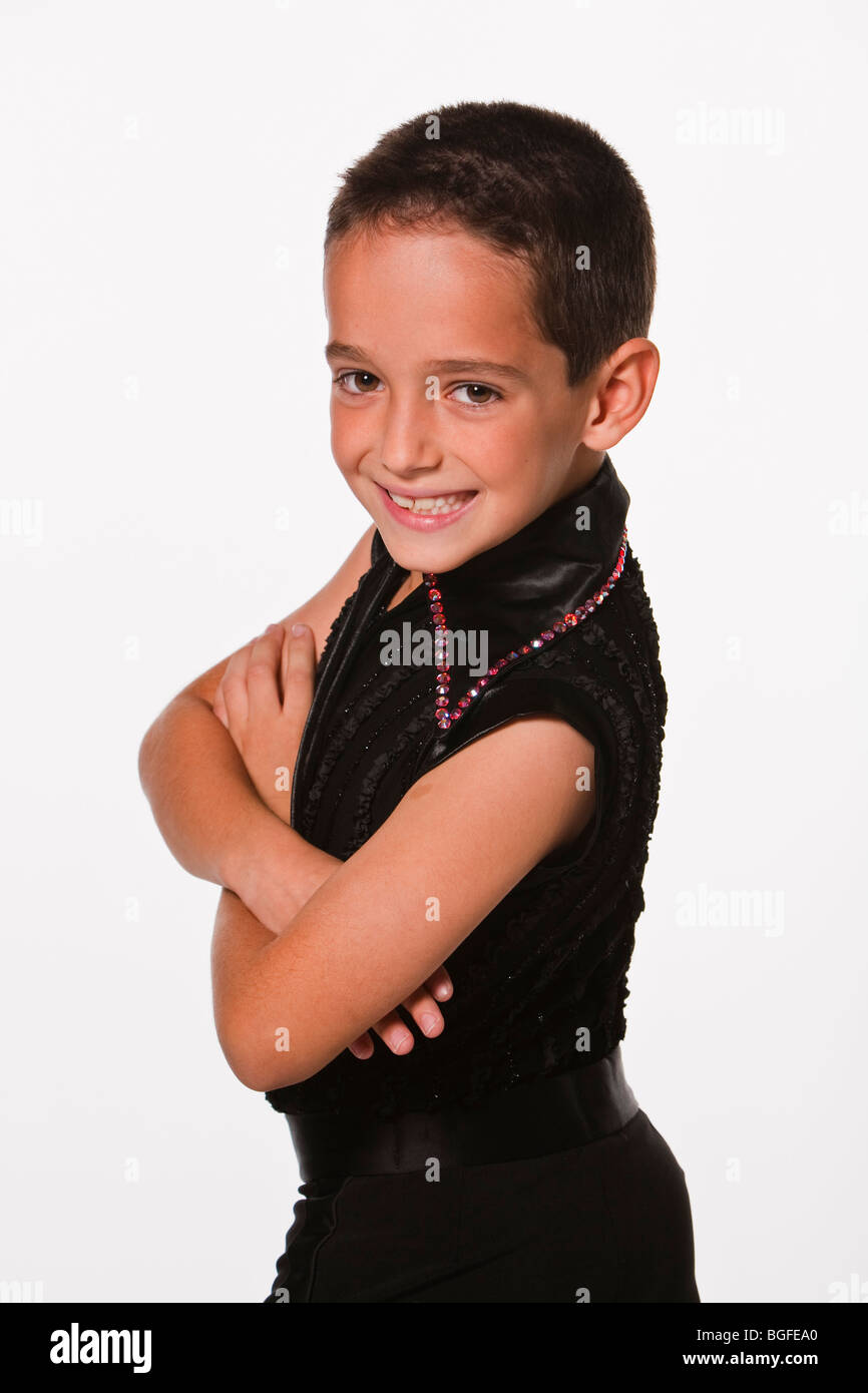 Boy with dancing costume, smiling, portrait Stock Photo - Alamy