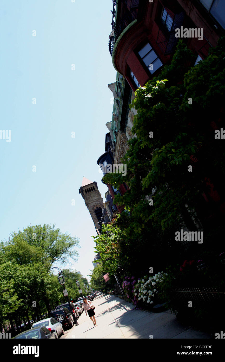 Back bay boston newbury street hi-res stock photography and images - Alamy