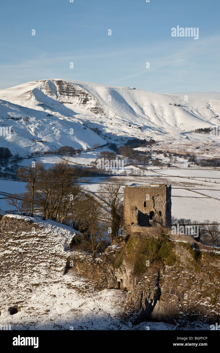 Peveril Castle & Mam Tor,Castleton Stock Photo - Alamy