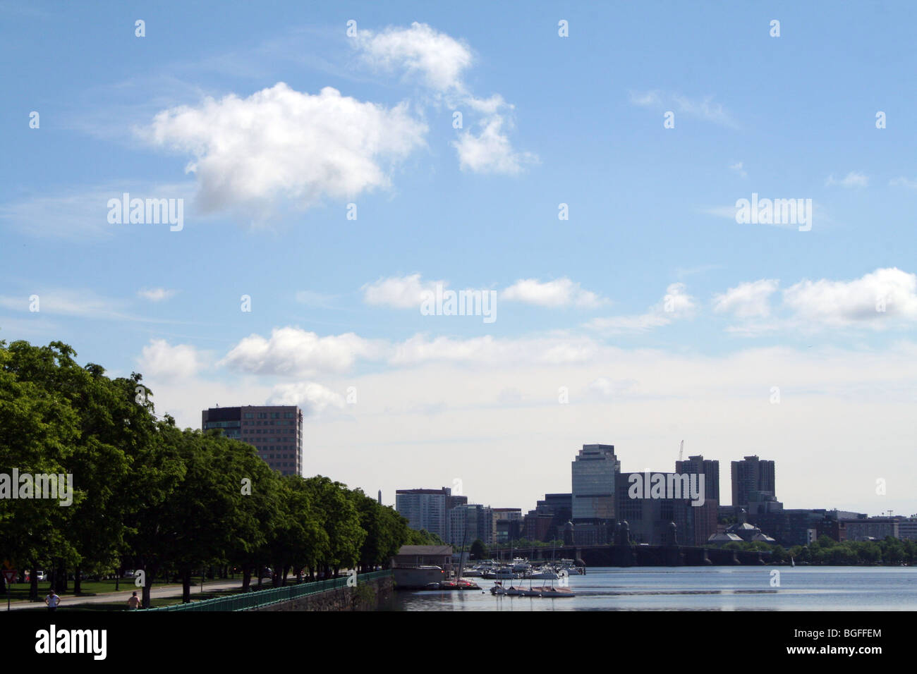 Boston waterfront Charles river Massachusetts USA Stock Photo - Alamy