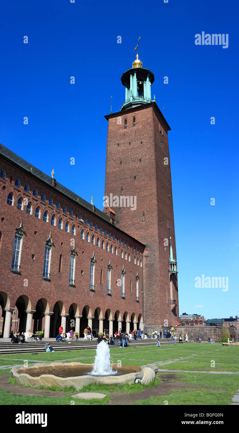 Town Hall (1911-1923) by Ragnar Ostberg, Stockholm, Sweden Stock Photo ...