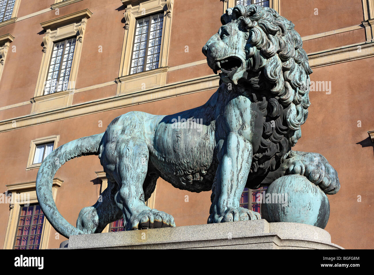 Bronze lion near Royal Palace, Stockholm, Sweden Stock Photo - Alamy