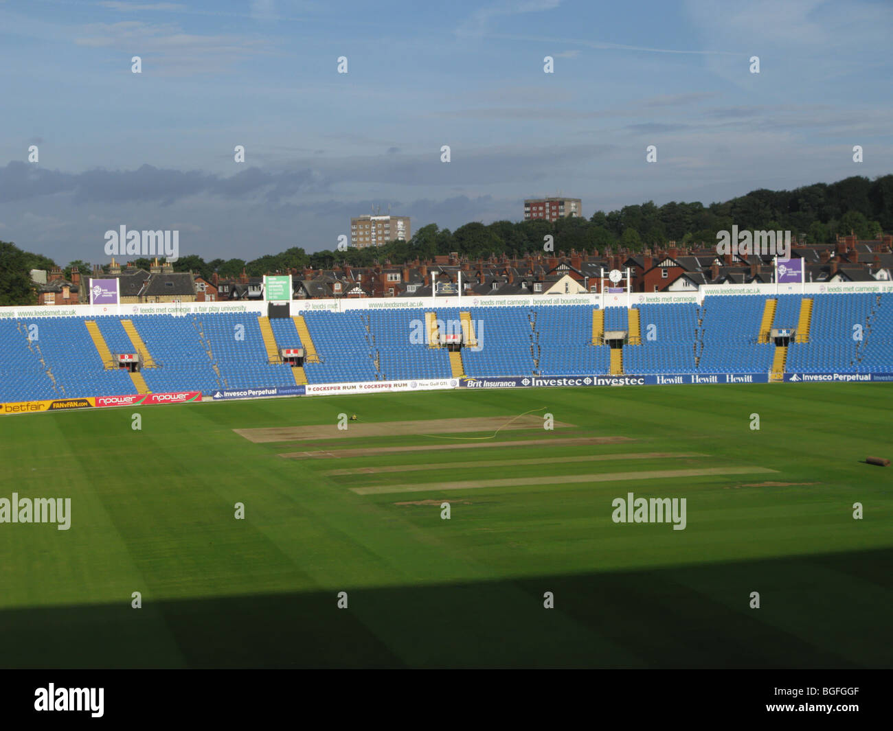 Empty Headingley carnegie stadium Yorkshire county cricket club Leeds ...