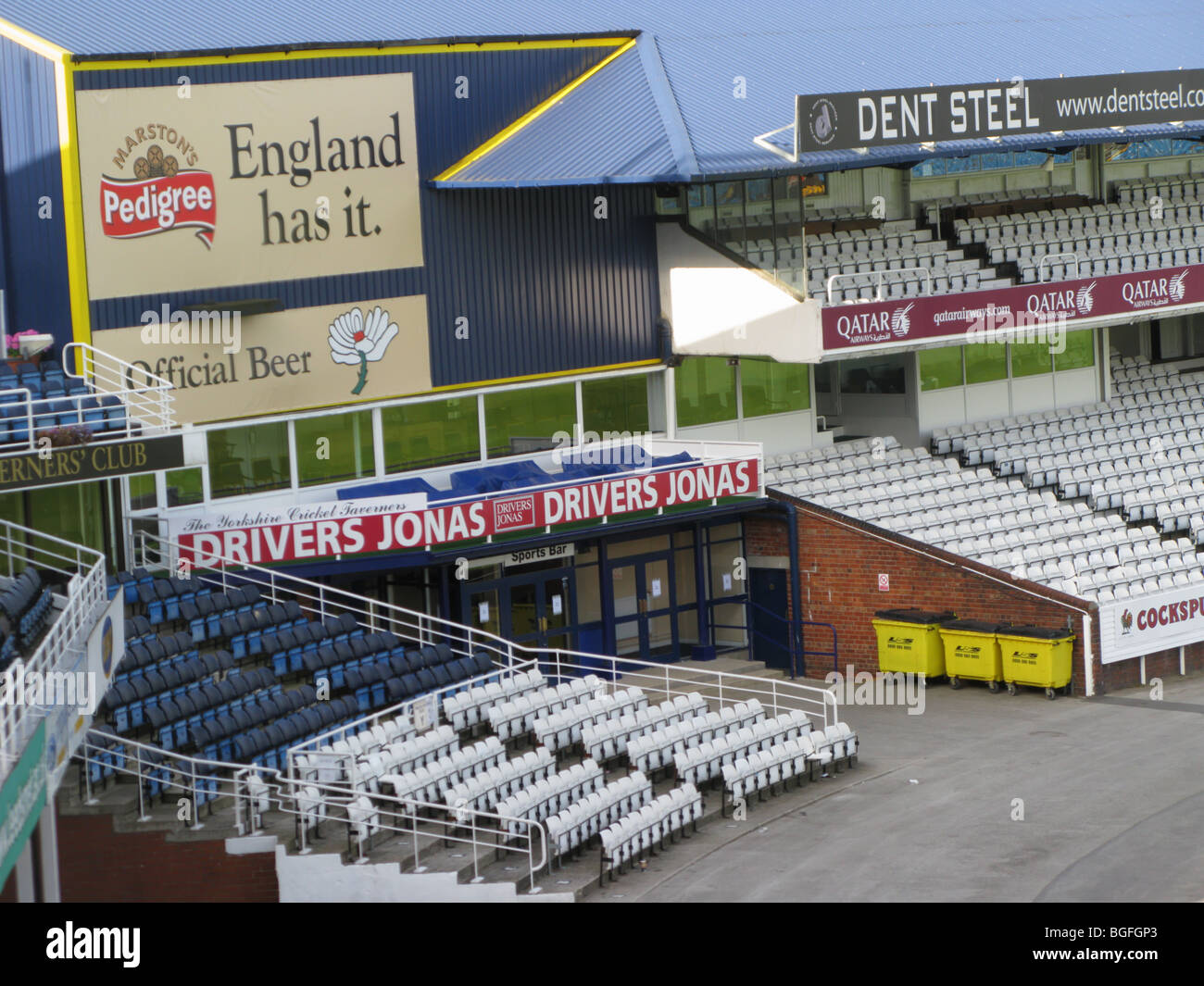 Empty Headingley carnegie stadium Yorkshire county cricket club Leeds ...