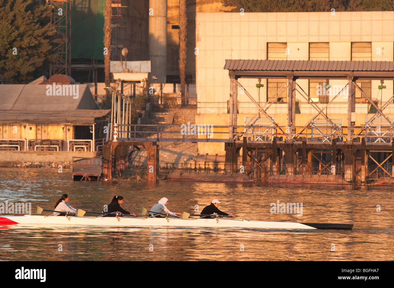Rowing on the Nile River in Cairo, Egypt, Africa Stock Photo - Alamy