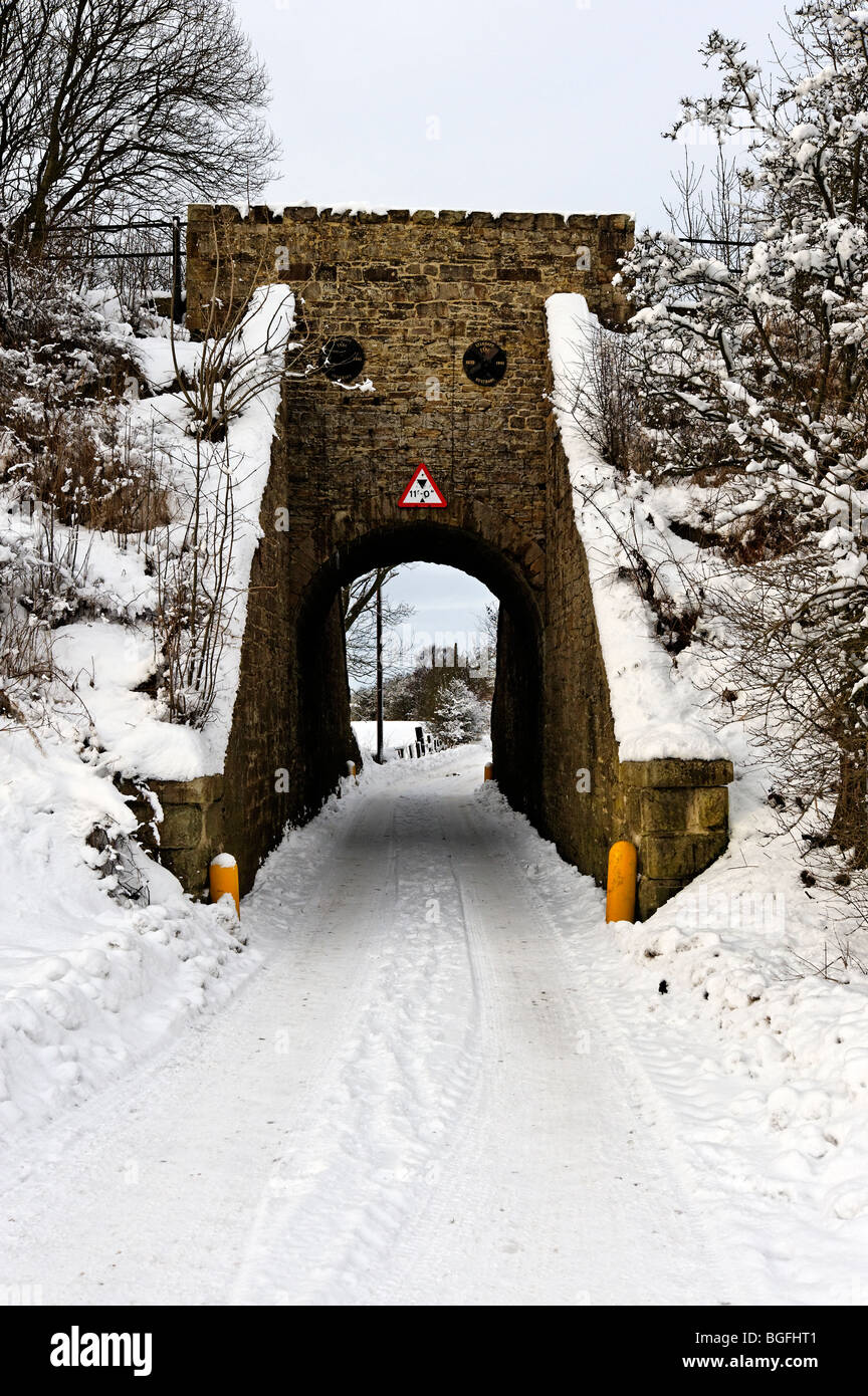 Narrow Bridge near Consett Co. Durham. This former rail bridge now ...
