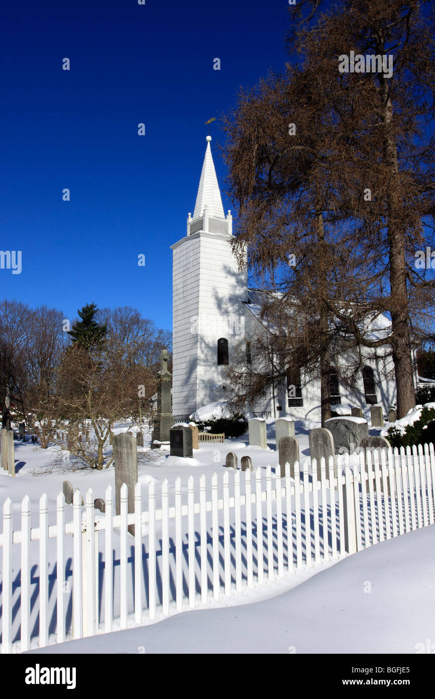 Caroline Episcopal Church and cemetery, Setauket, Long Island NY Stock ...