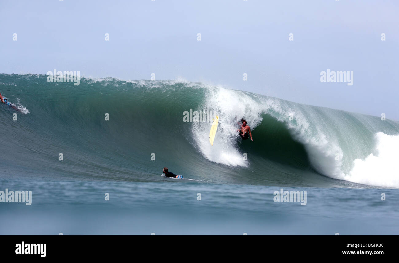 Surfing wipe-out. Lagundri Bay, Nias, Sumatra, Indonesia, Southeast ...
