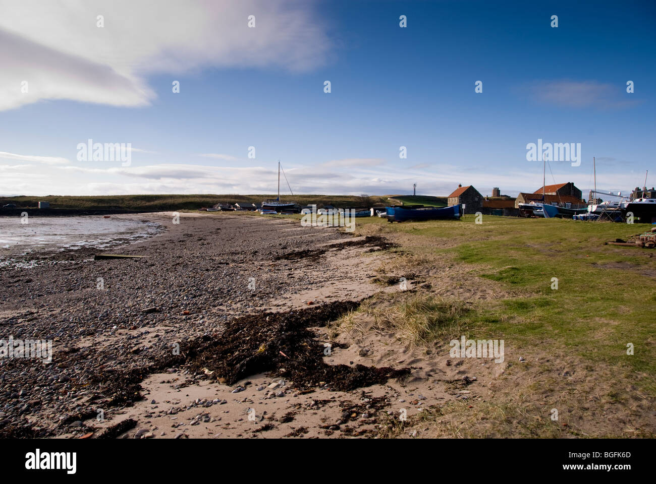 Holy Island Harbour Stock Photo - Alamy