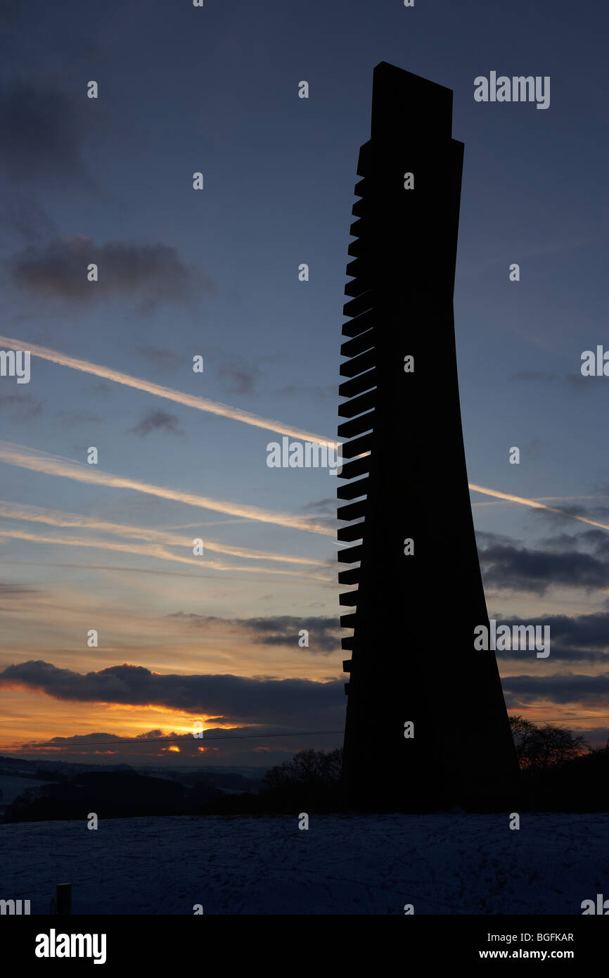 YORKSHIRE SCULPTURE PARK STEEL SCULPTURE BY NIGEL HALL Stock Photo - Alamy