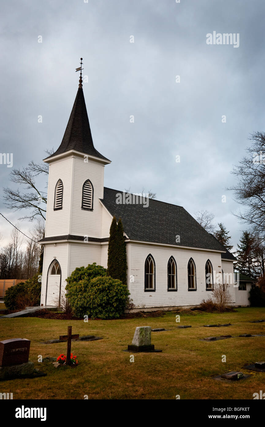 This little white church can be seen along the Mt. Baker Highway in ...