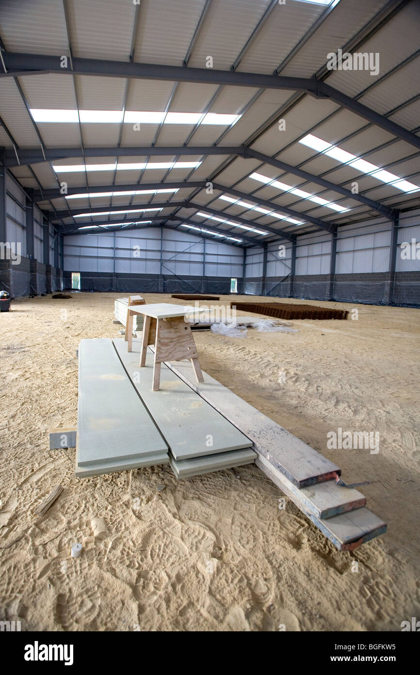Construction in a warehouse Stock Photo - Alamy