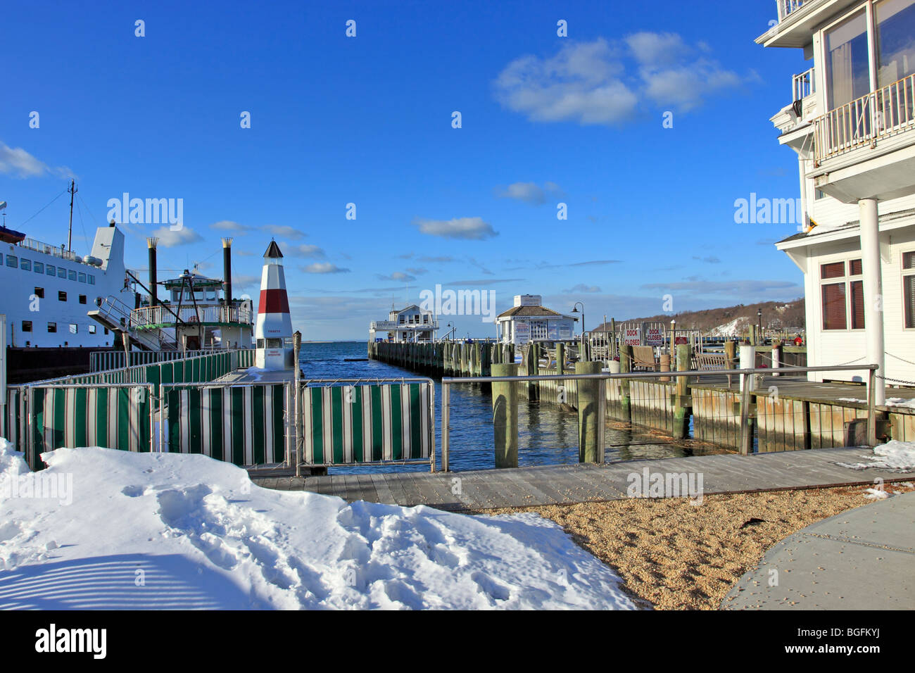 Port Jefferson harbor Long Island NY Stock Photo - Alamy