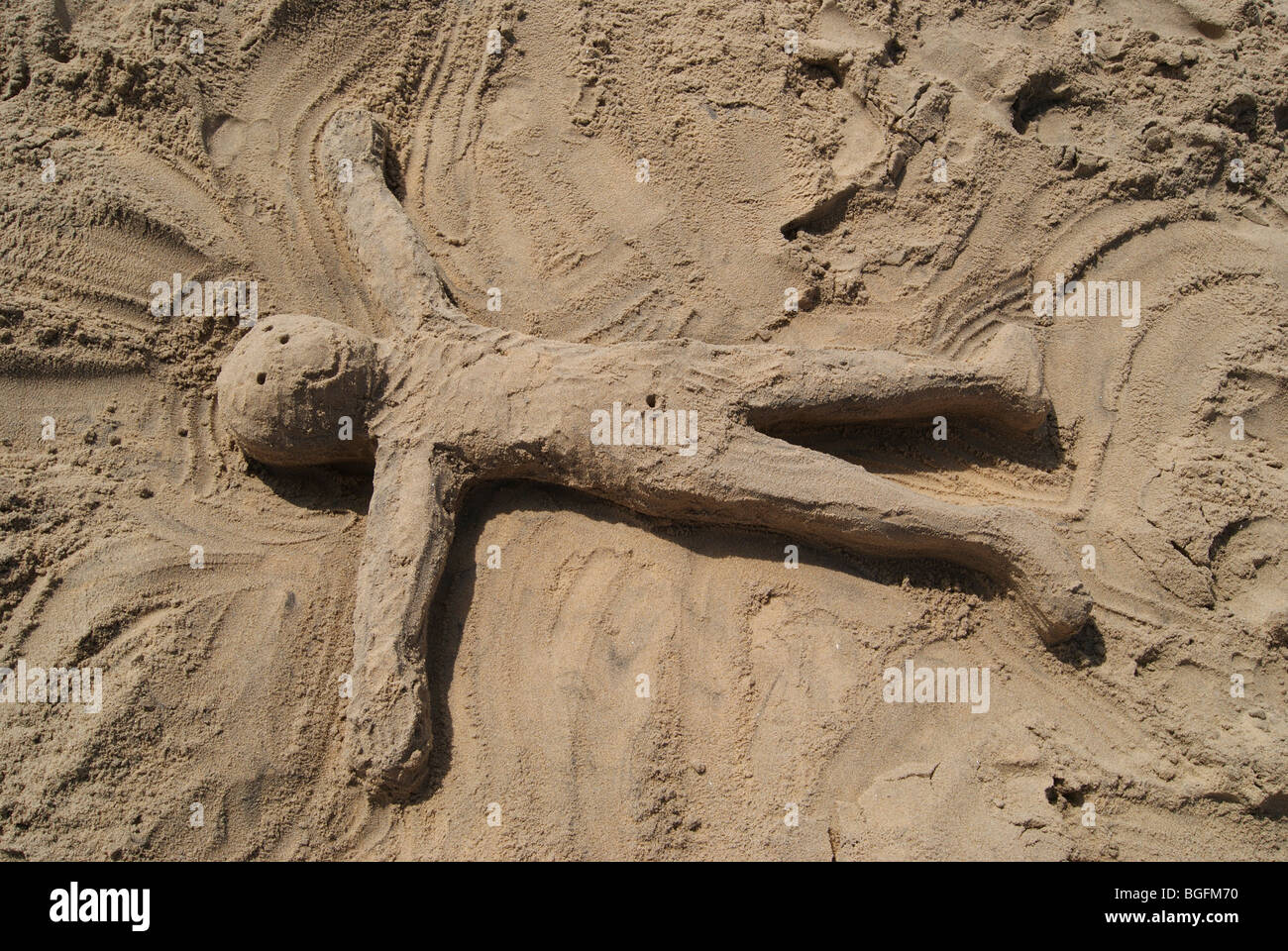 creative work from sea sand Stock Photo - Alamy