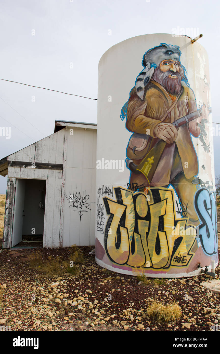 The ghost town of Two Guns, Arizona, on historic Route 66 Stock Photo ...