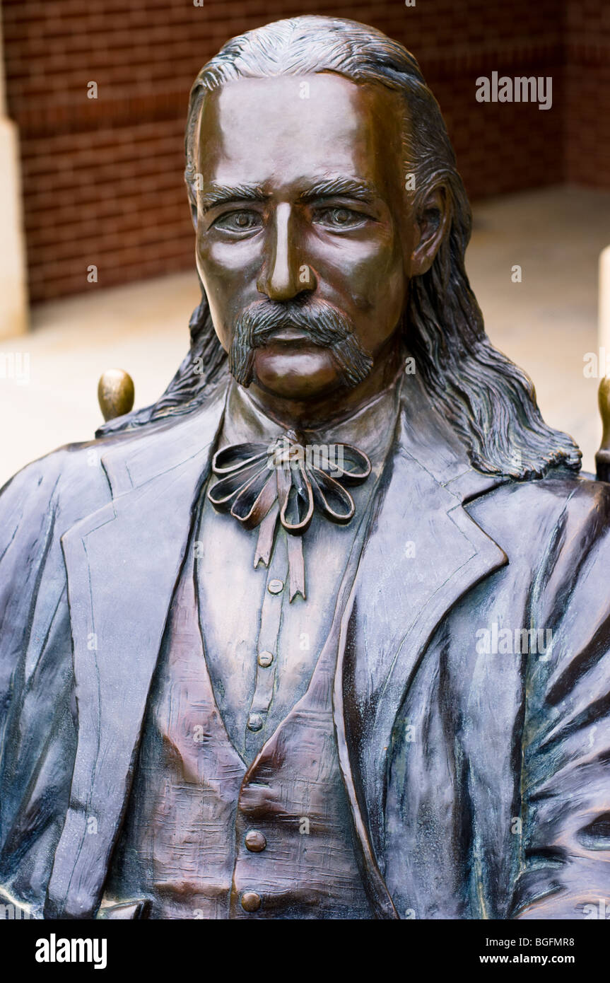 Statue of frontier lawman Wild Bill Hickock in Deadwood, South Dakota ...