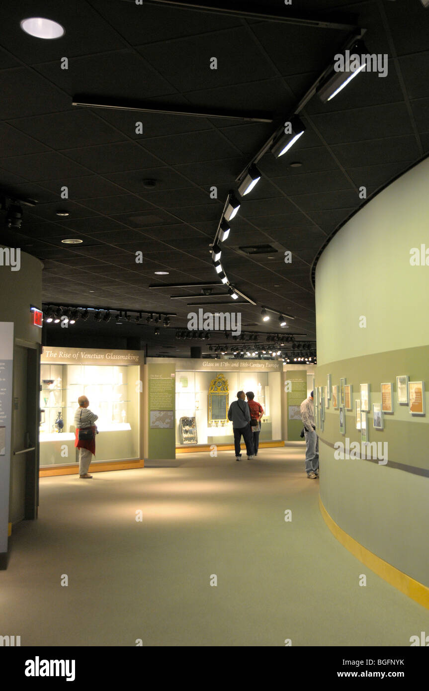 Visitors to Museum of Glass Corning New York Finger Lakes Region Stock ...