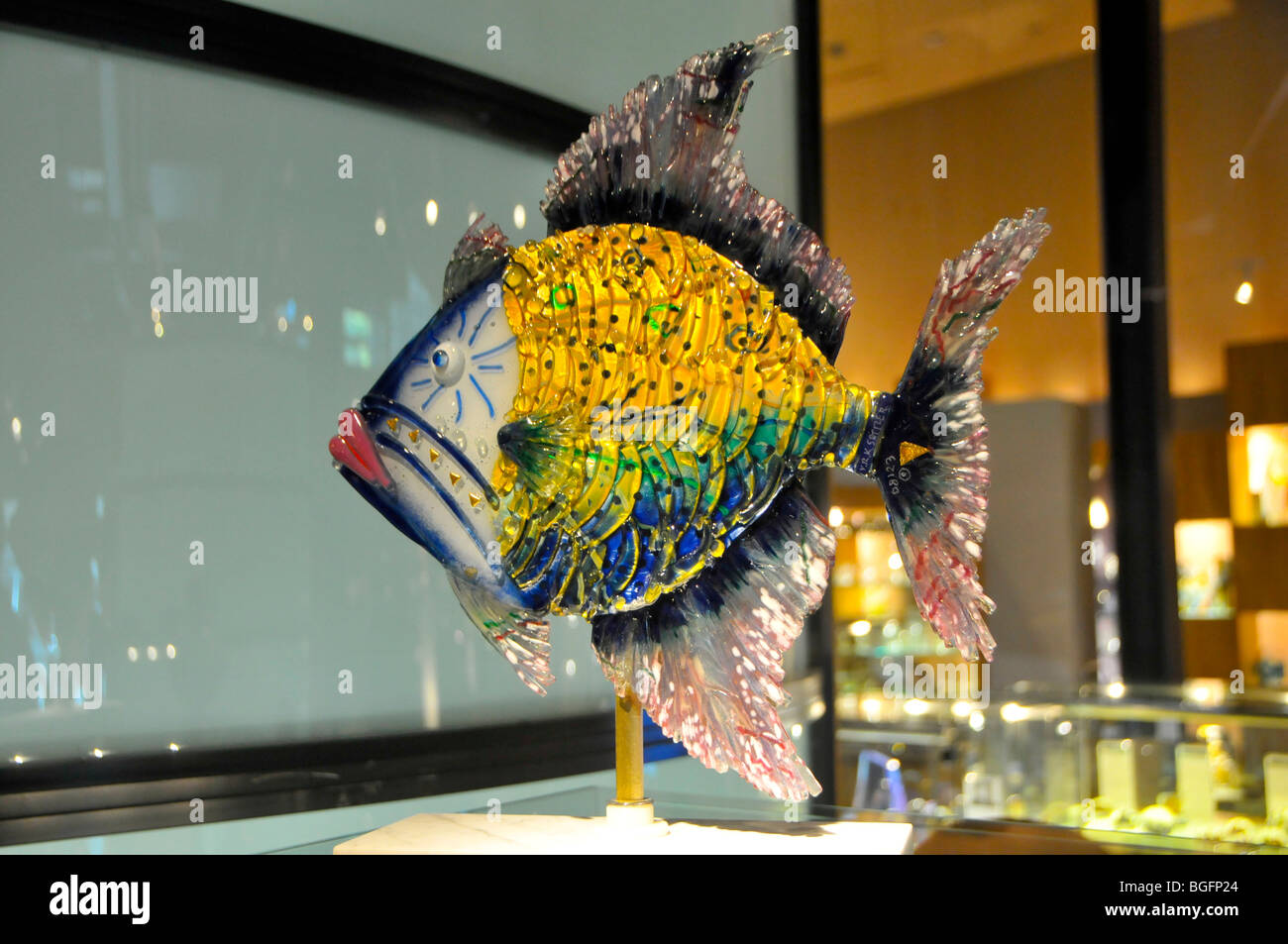 Colorful Glass Fish at Museum of Glass Corning New York Finger Lakes ...