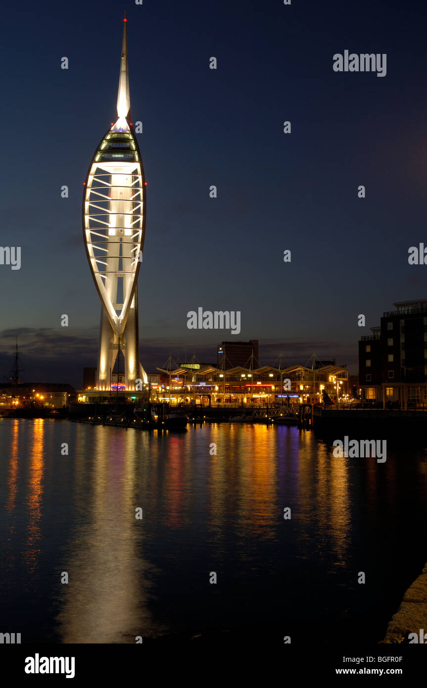 Gun wharf portsmouth harbour hampshire spinnaker tower hi-res stock ...