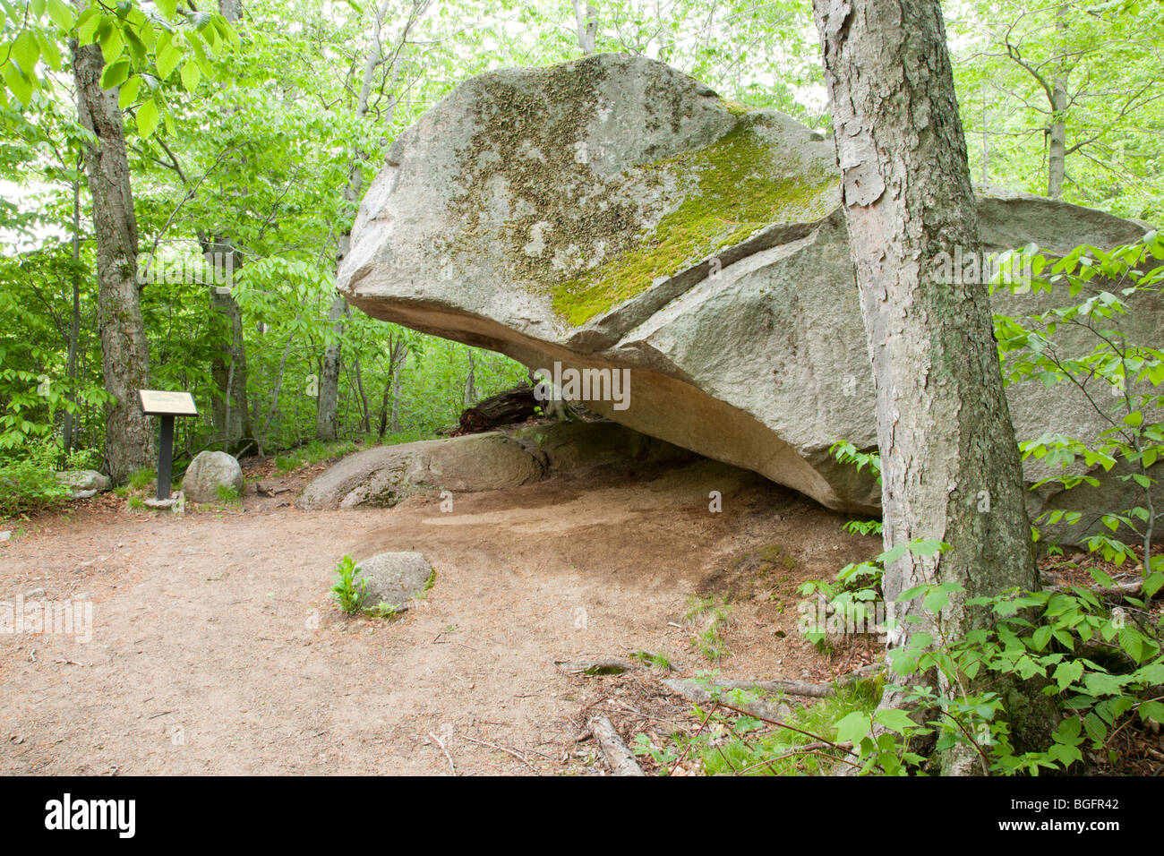 Boise Rock in Franconia Notch State Park in the White Mountains, New ...