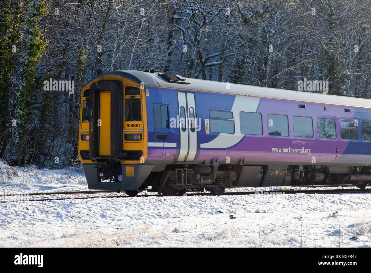 Diesel Multiple Unit (DMU) Class 158 belonging to Northern Rail, at ...
