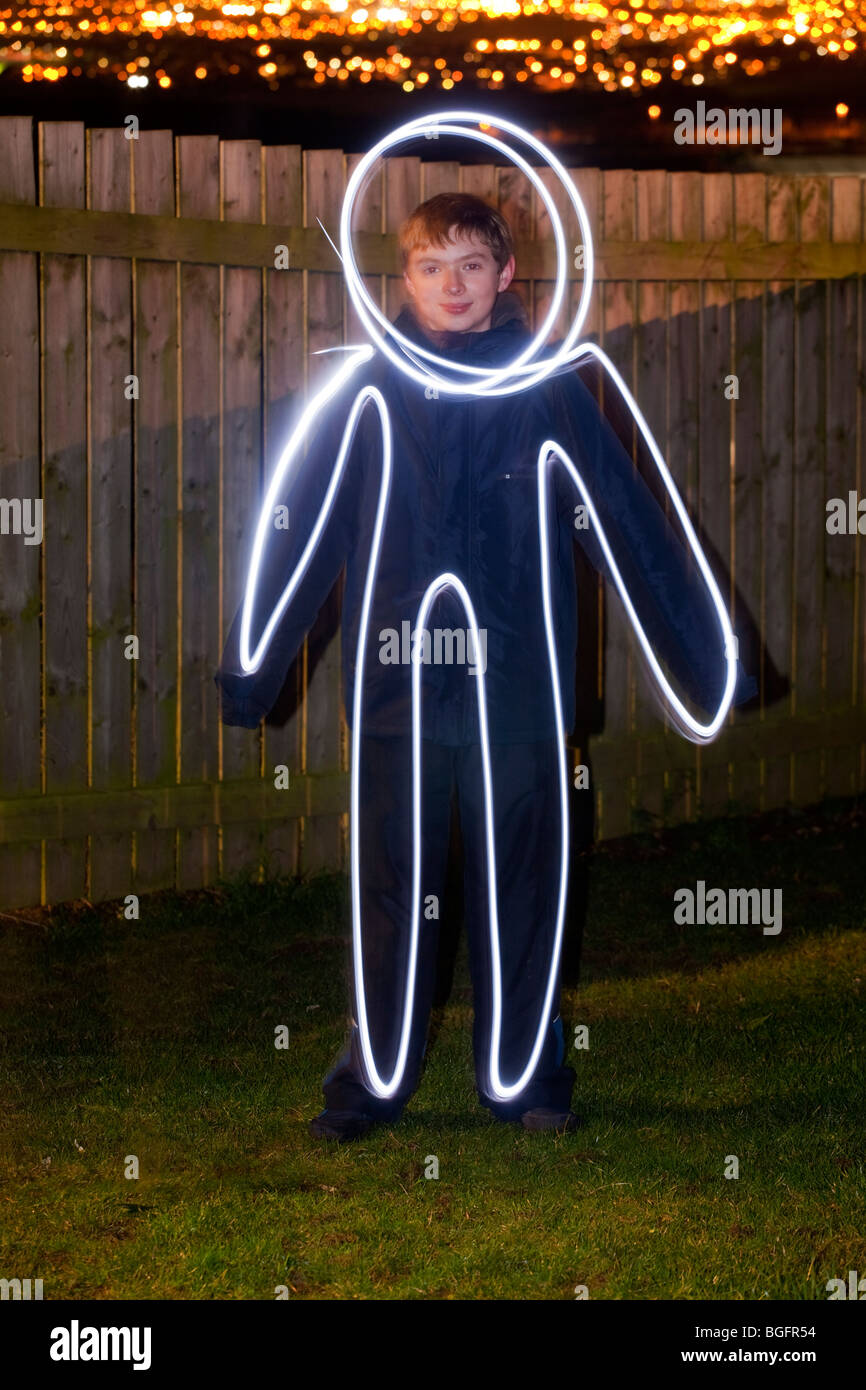 Night portrait with torch light effect Stock Photo - Alamy