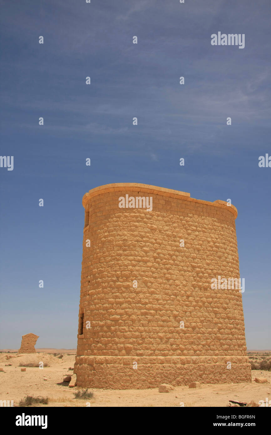 Israel, Negev, remains of the Turkish built village Auja al-Hafir, the ...