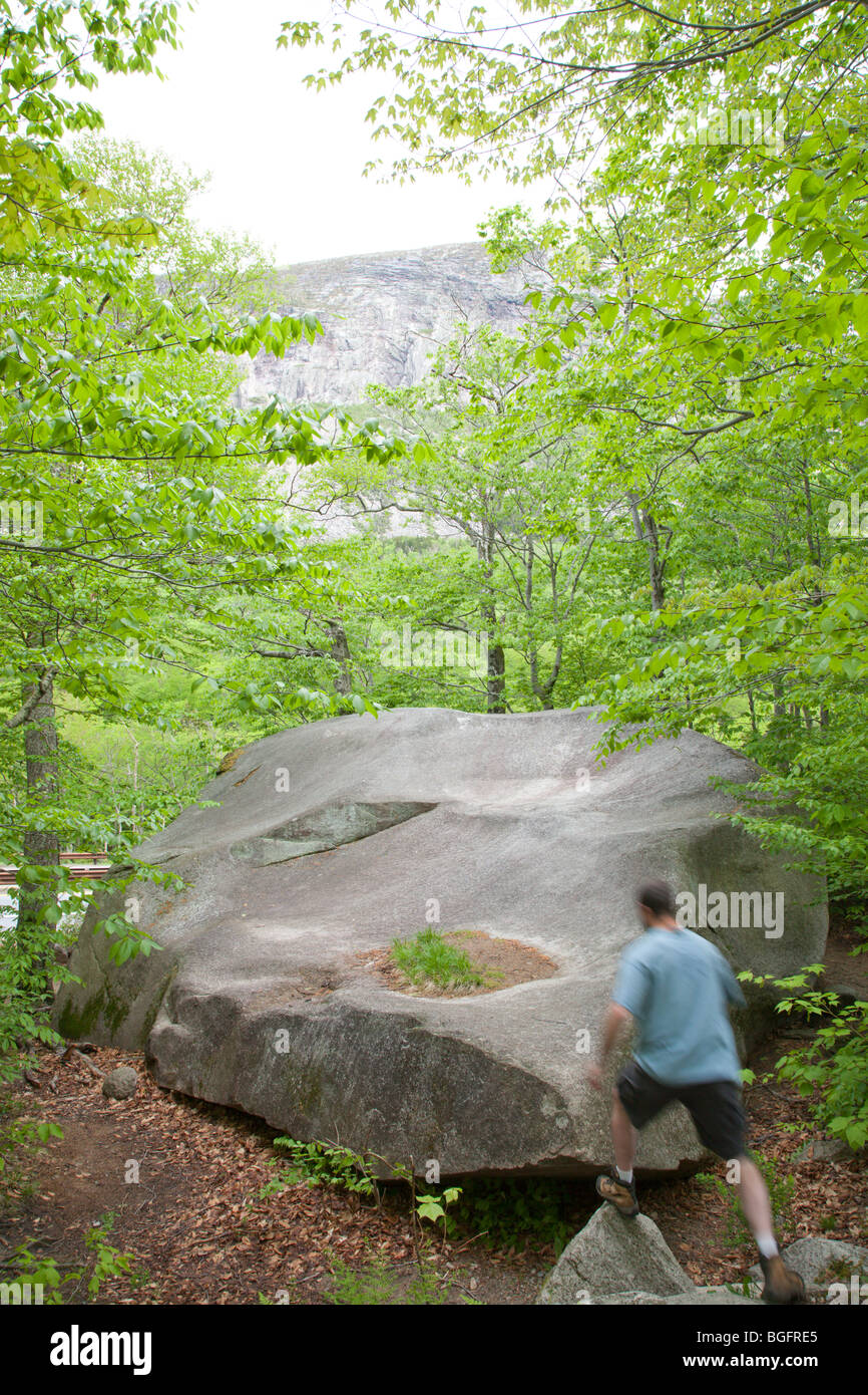 Boise Rock in Franconia Notch State Park in the White Mountains, New ...