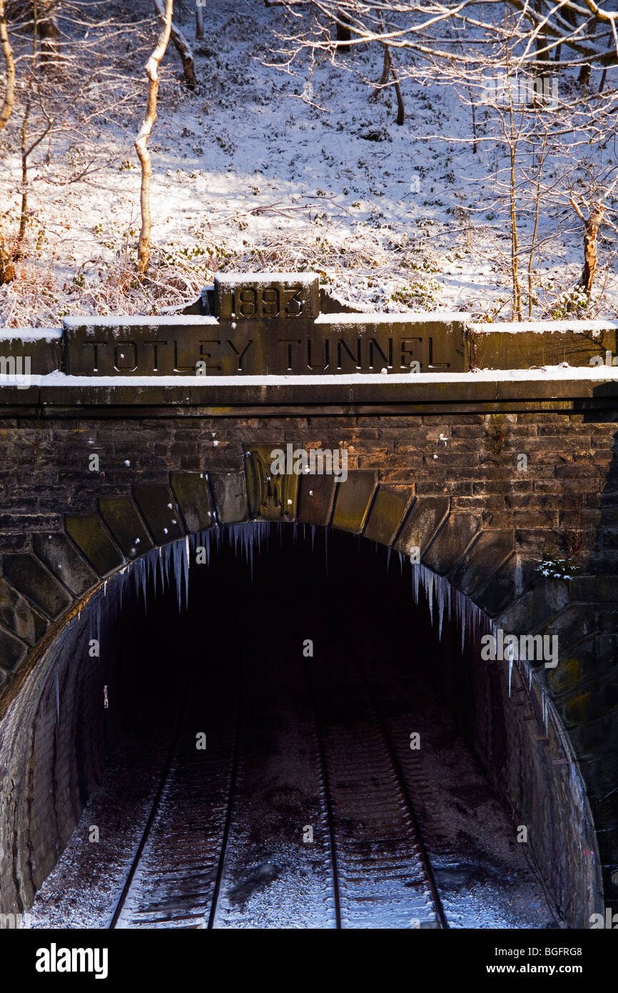 The entrance to the Totley tunnel at Grindleford Derbyshire England UK ...