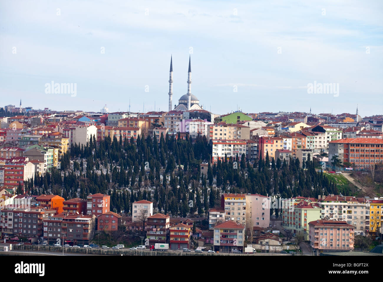A View Over Sutluce Istanbul Mosque From Eyup Cemetery Istanbul
