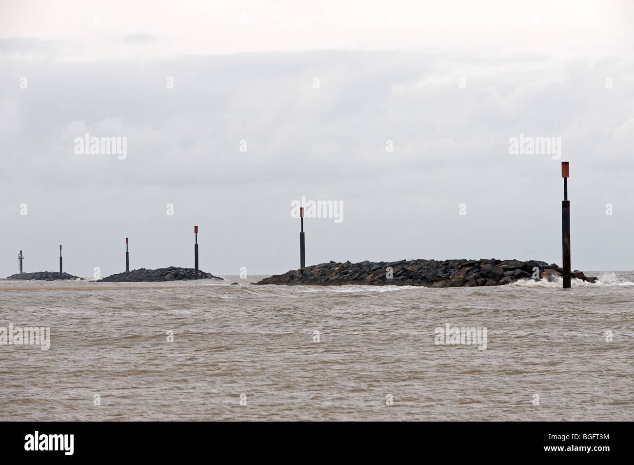 Manmade reefs (rock armor groynes) built for protection against coastal ...
