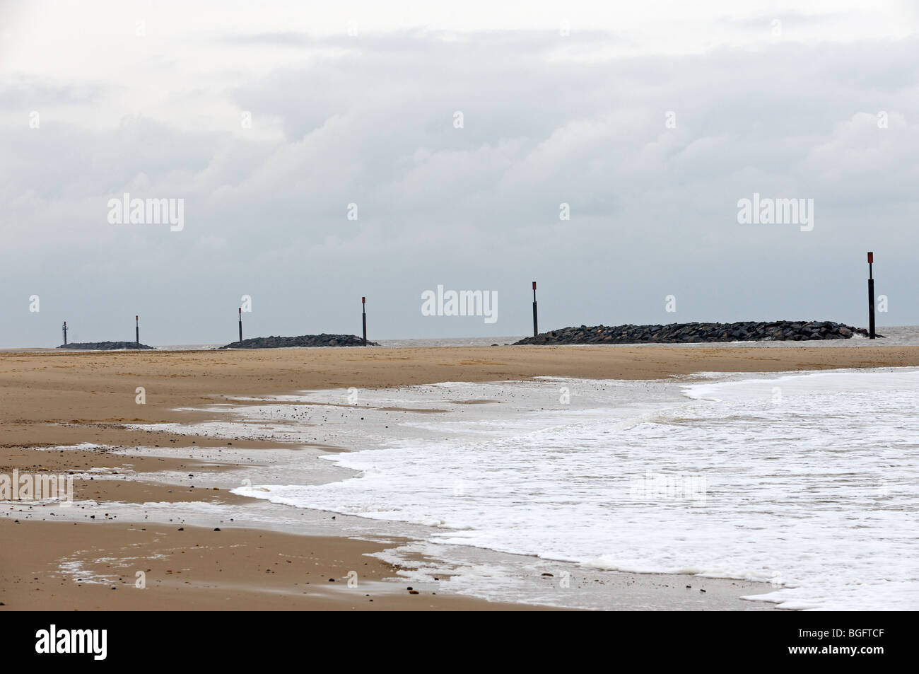 Manmade reefs (rock armor groynes) built for protection against coastal ...