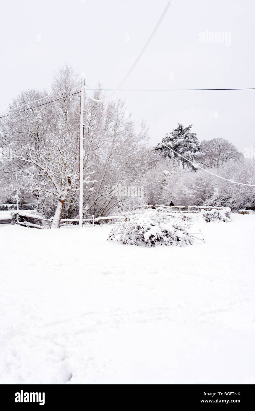Woodhatch Reigate Surrey After Heavy Overnight Snowfall Stock Photo - Alamy