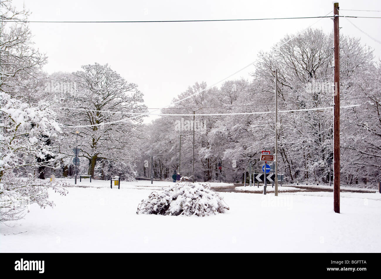 Woodhatch Reigate Surrey After Heavy Snowfall Stock Photo - Alamy