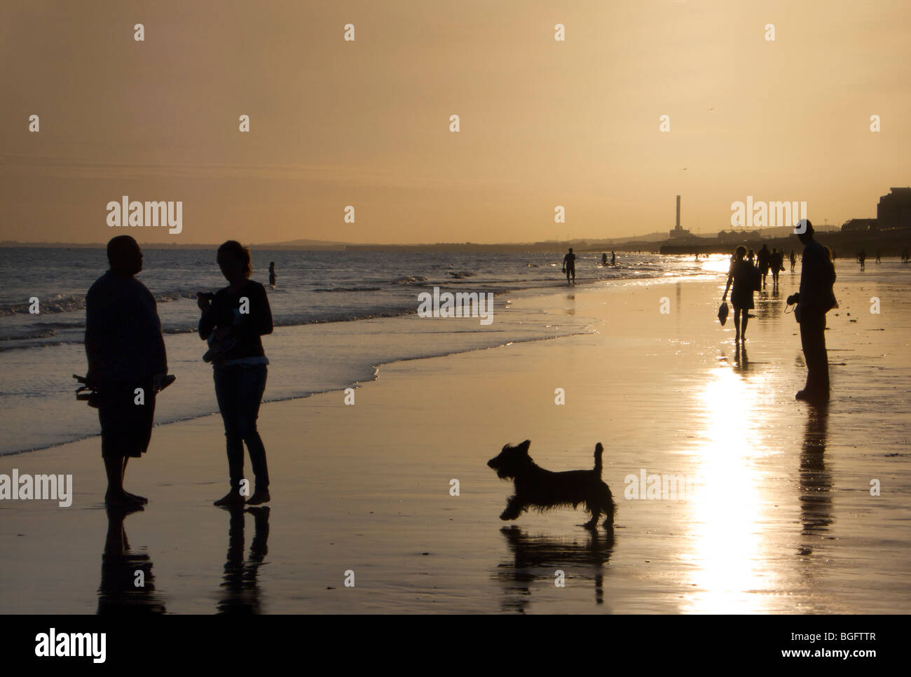 Brighton beach seafront sunset hi-res stock photography and images - Alamy
