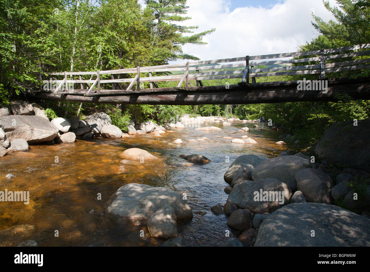 Pemigewasset Wilderness - Foot bridge which crosses over the ...
