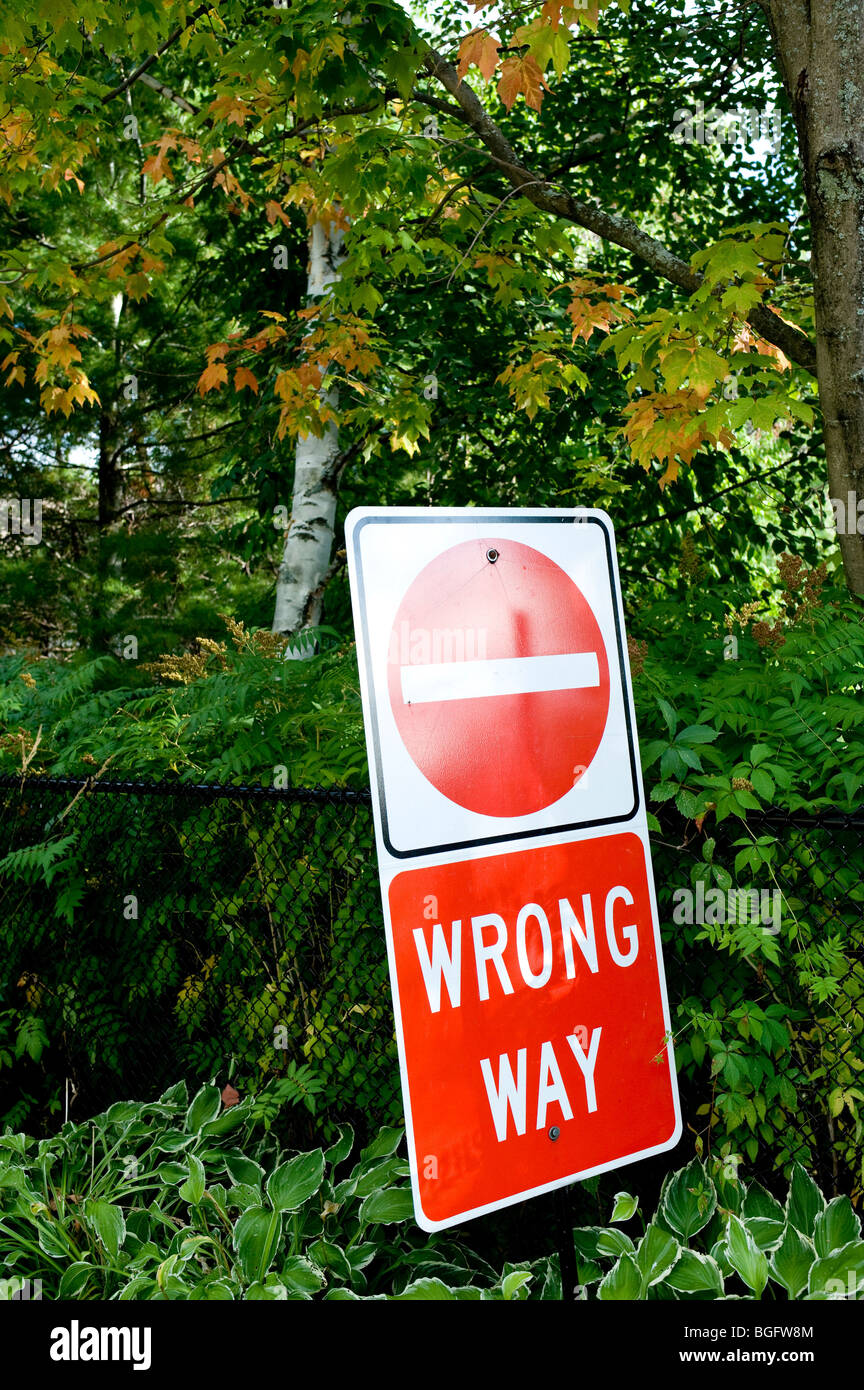 Wrong road signs hi-res stock photography and images - Alamy