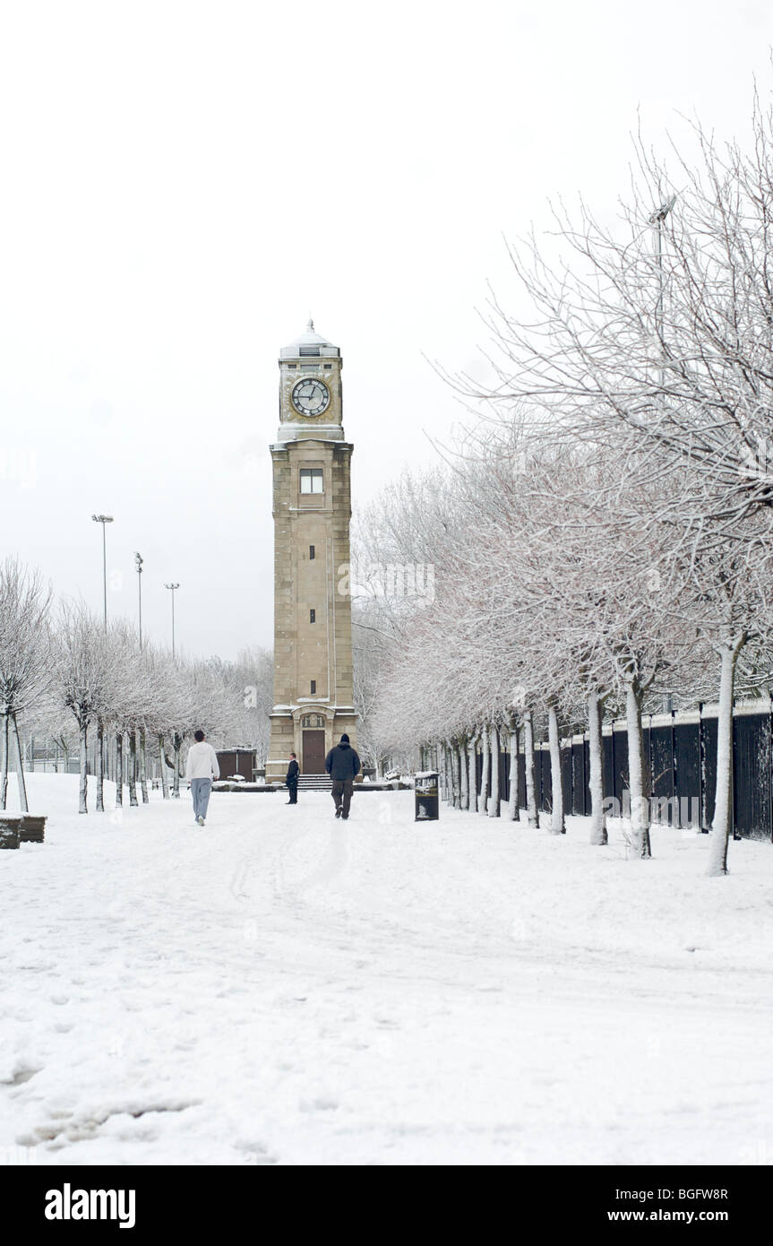 Snow in Stanley Park,Blackpool Stock Photo - Alamy