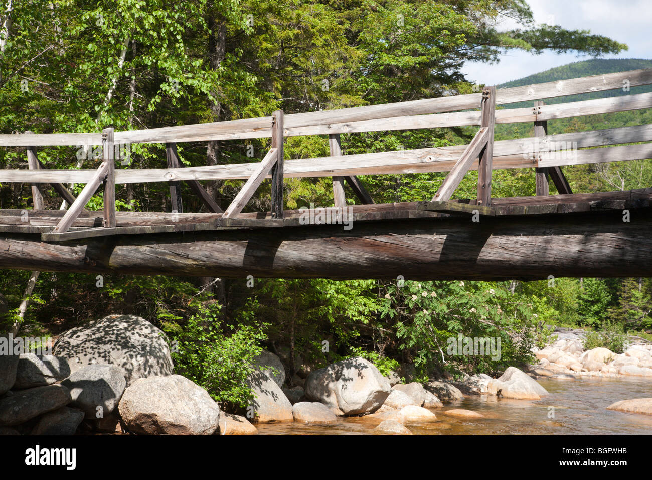 Pemigewasset Wilderness - Foot bridge which crosses over the ...