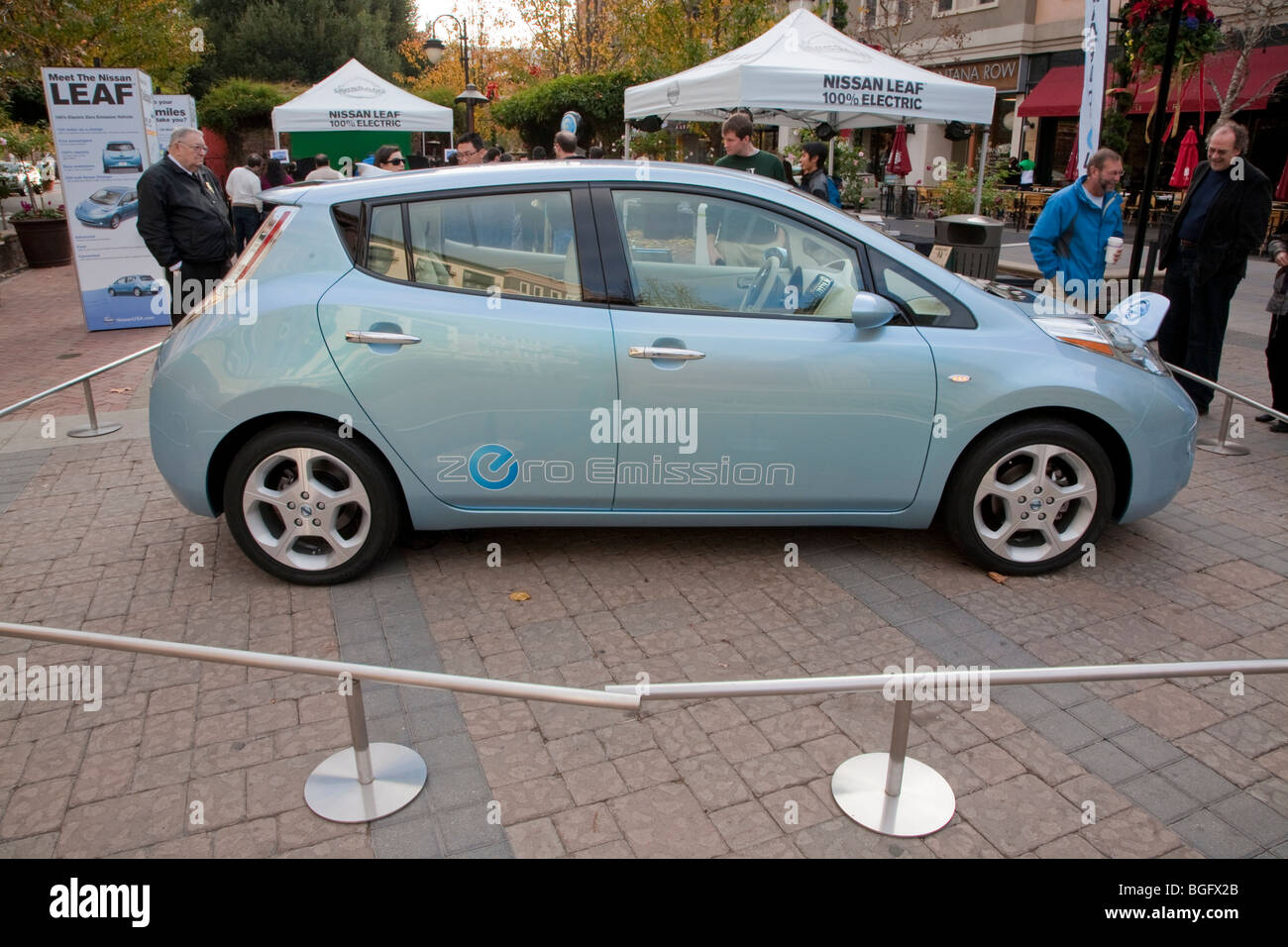 Full length view of Nissan Leaf Zero electric car which is scheduled to ...