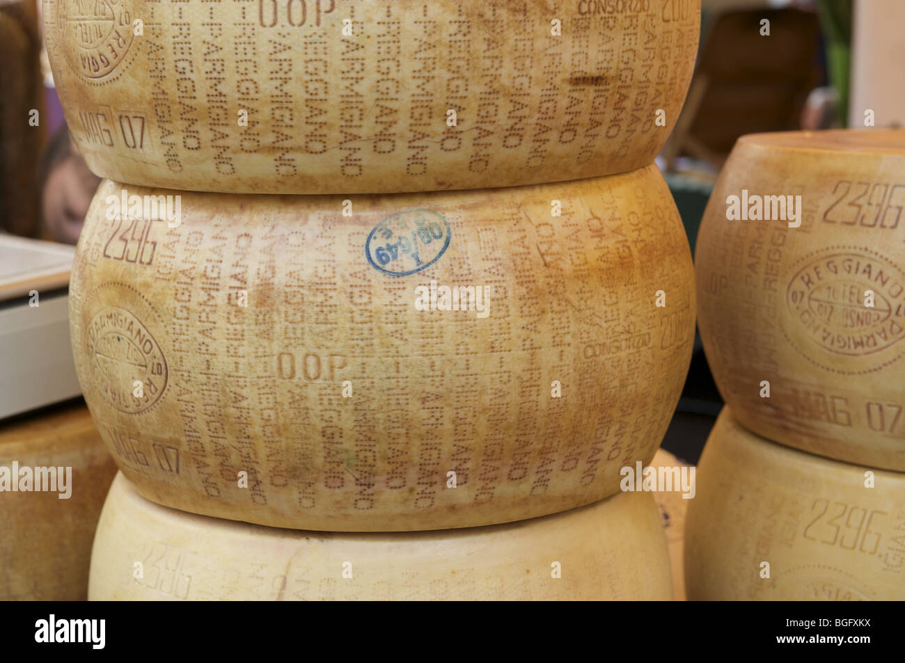 Parmesan cheese whole Stock Photo - Alamy