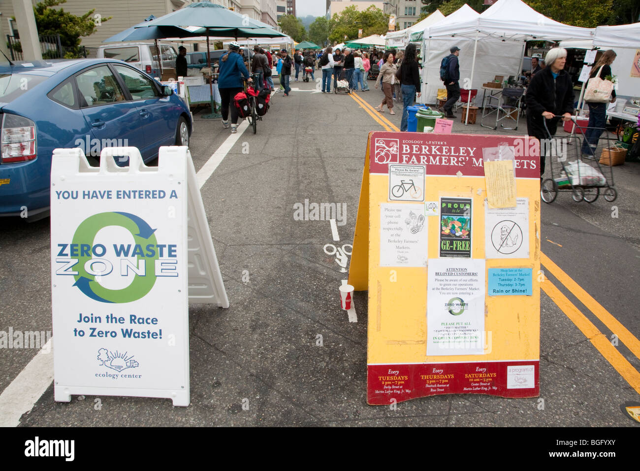 Zero Waste Zone Sign and Bulletin Board at Ecology Center's Berkeley ...