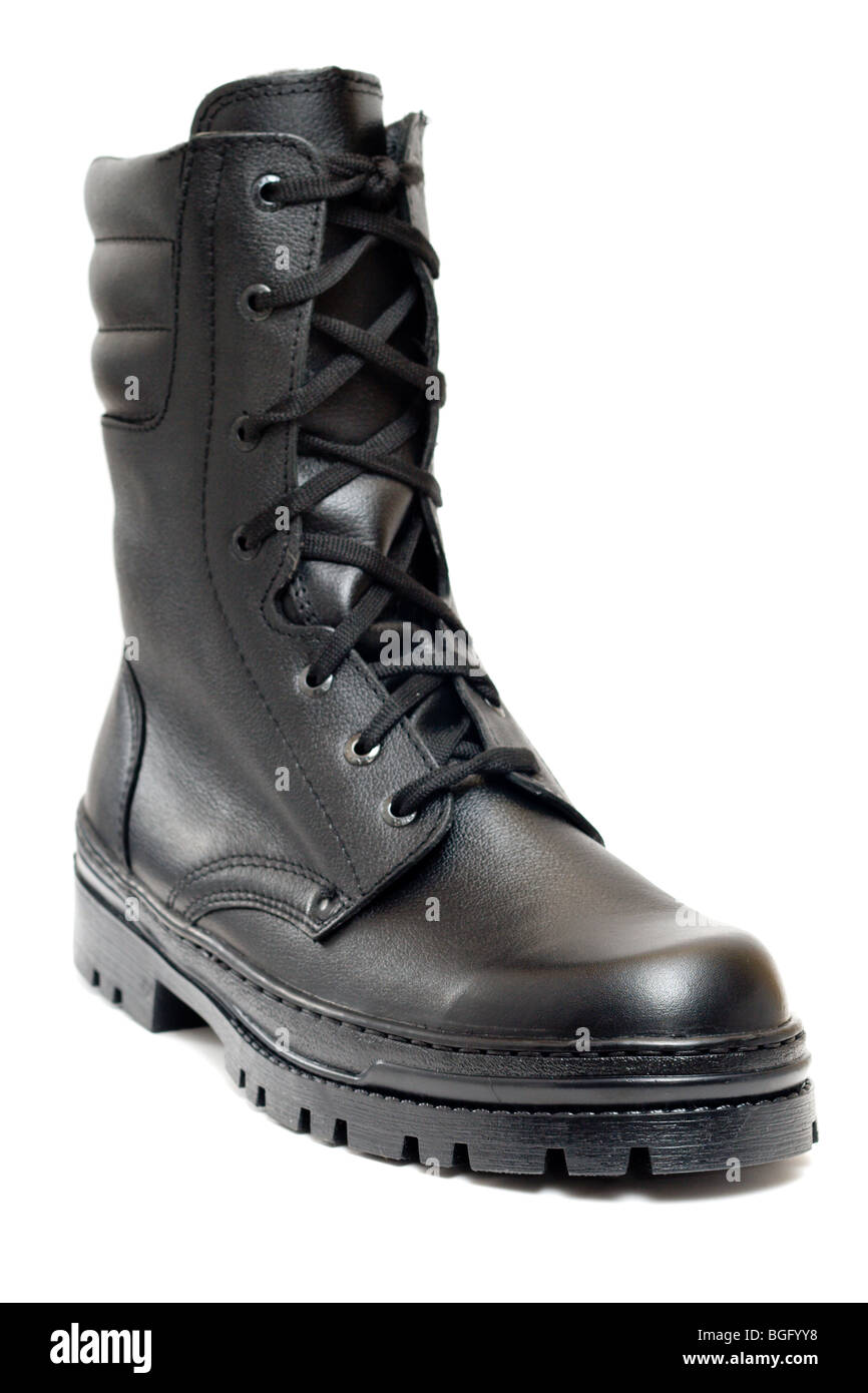 Army boot isolated on white Stock Photo - Alamy