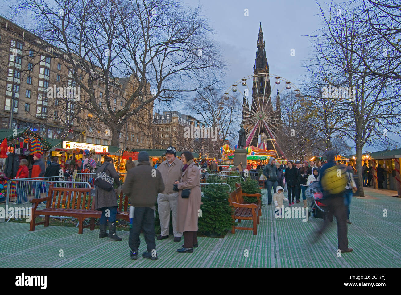 Edinburgh, Princes Street Gardens, Carousel, Big Wheel, Scotland ...